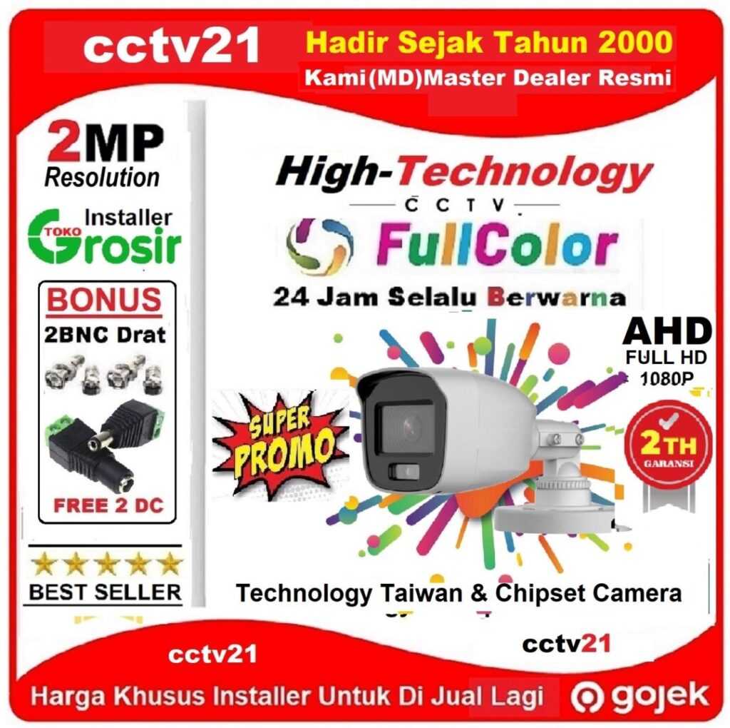 CCTV / CAMERA Outdoor 2MP ColorVu High Technology Full Color 24Jam ...