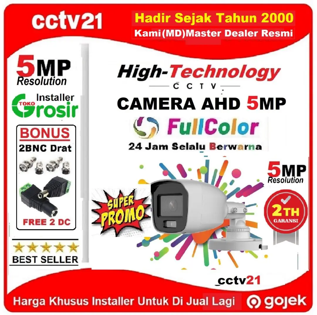 CCTV / CAMERA Outdoor 5MP ColorVu High Technology Full Color 24Jam ...